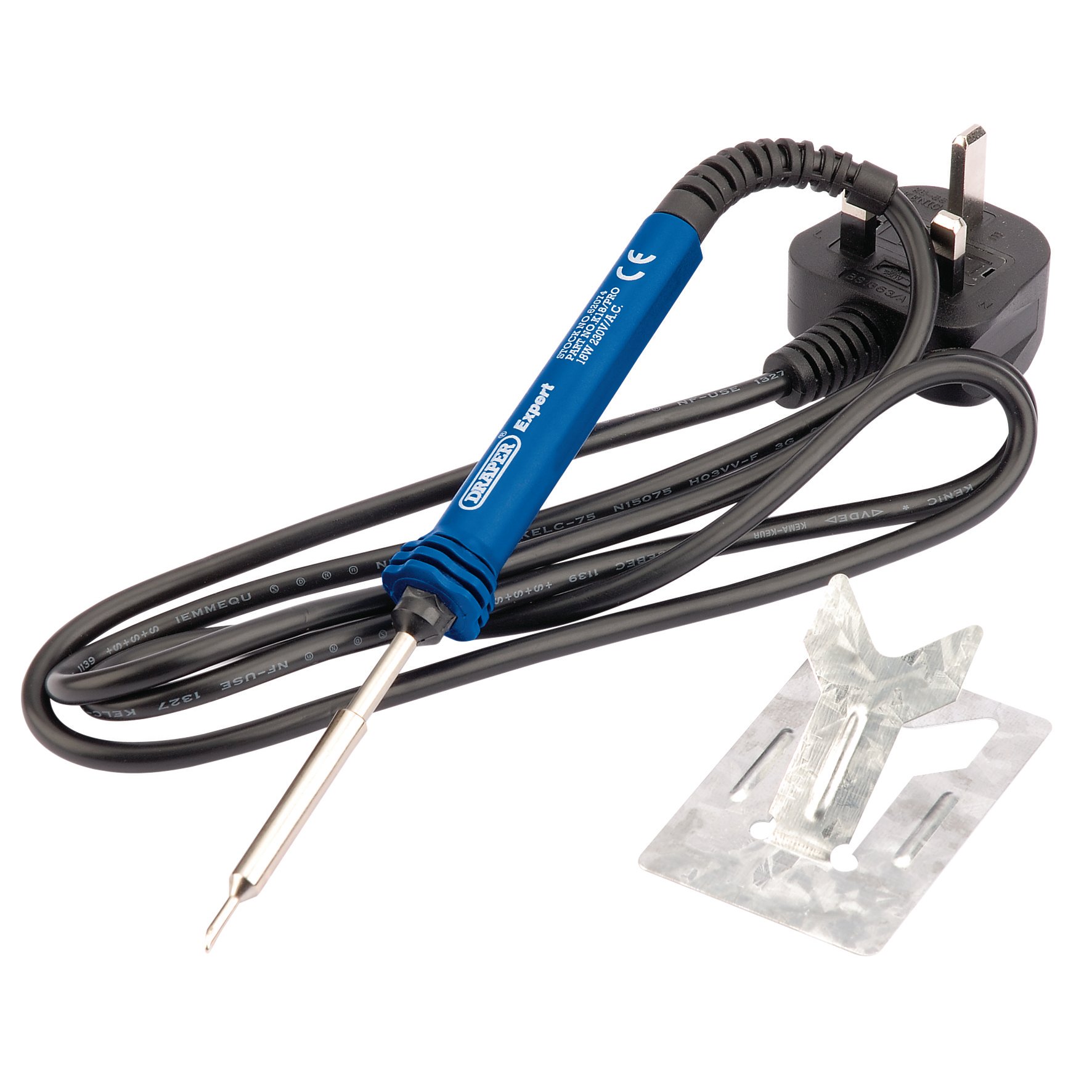 Draper 230V Soldering Iron with Plug, 18W